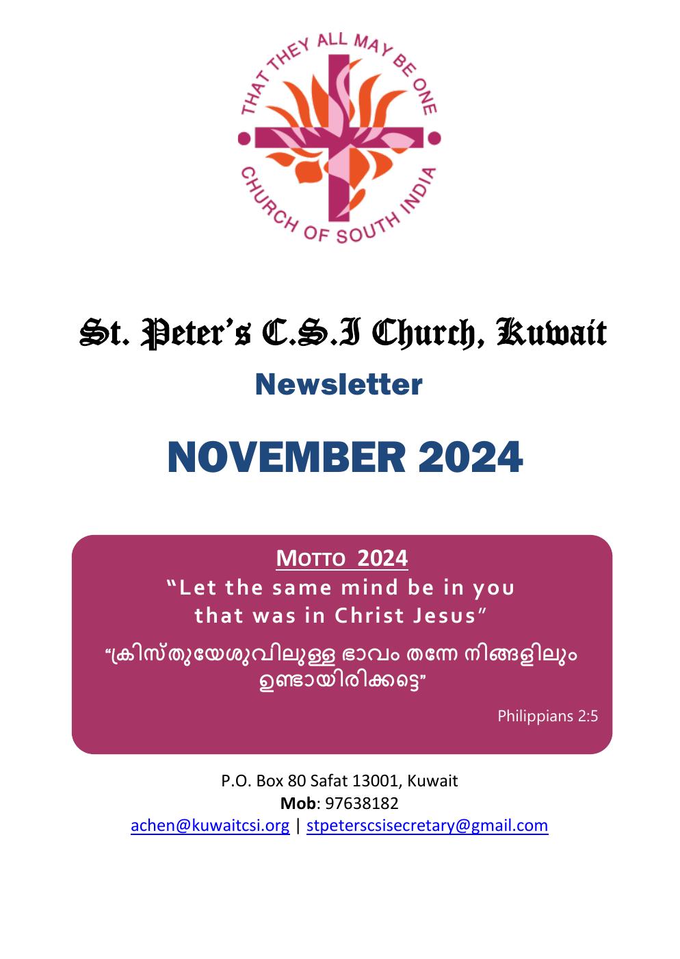 Newsletter November 2024