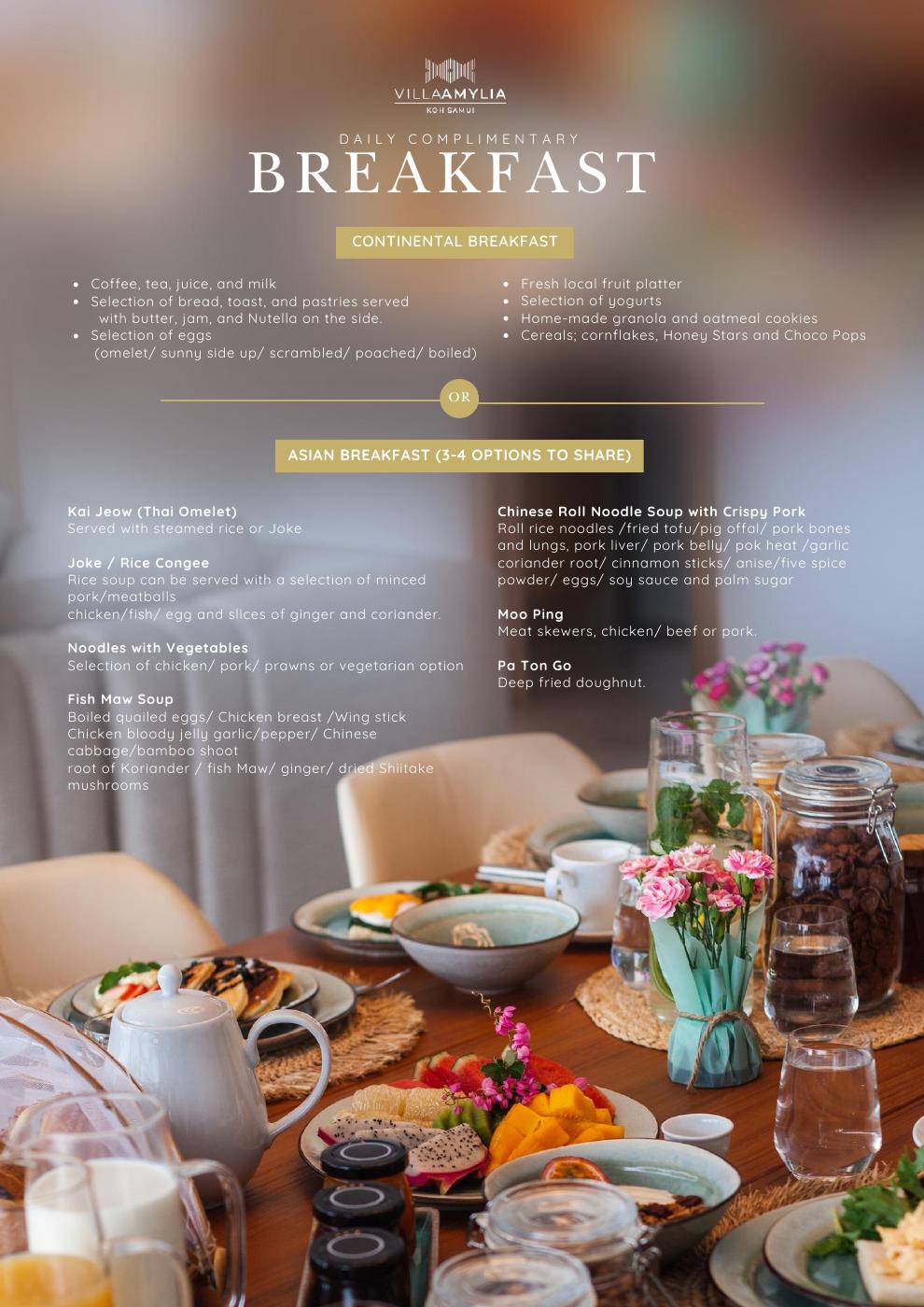 Daily Complimentary Breakfast