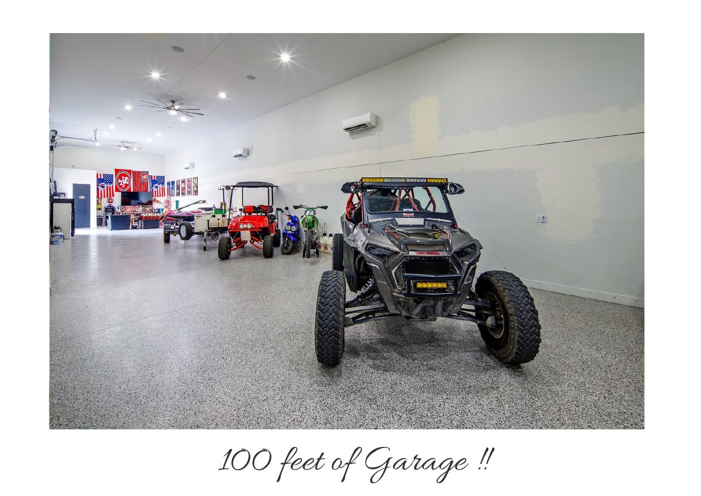 100 feet deep Garage