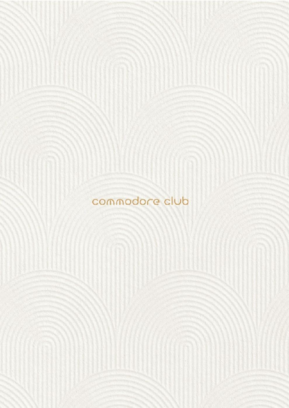 Commodore Club Menu